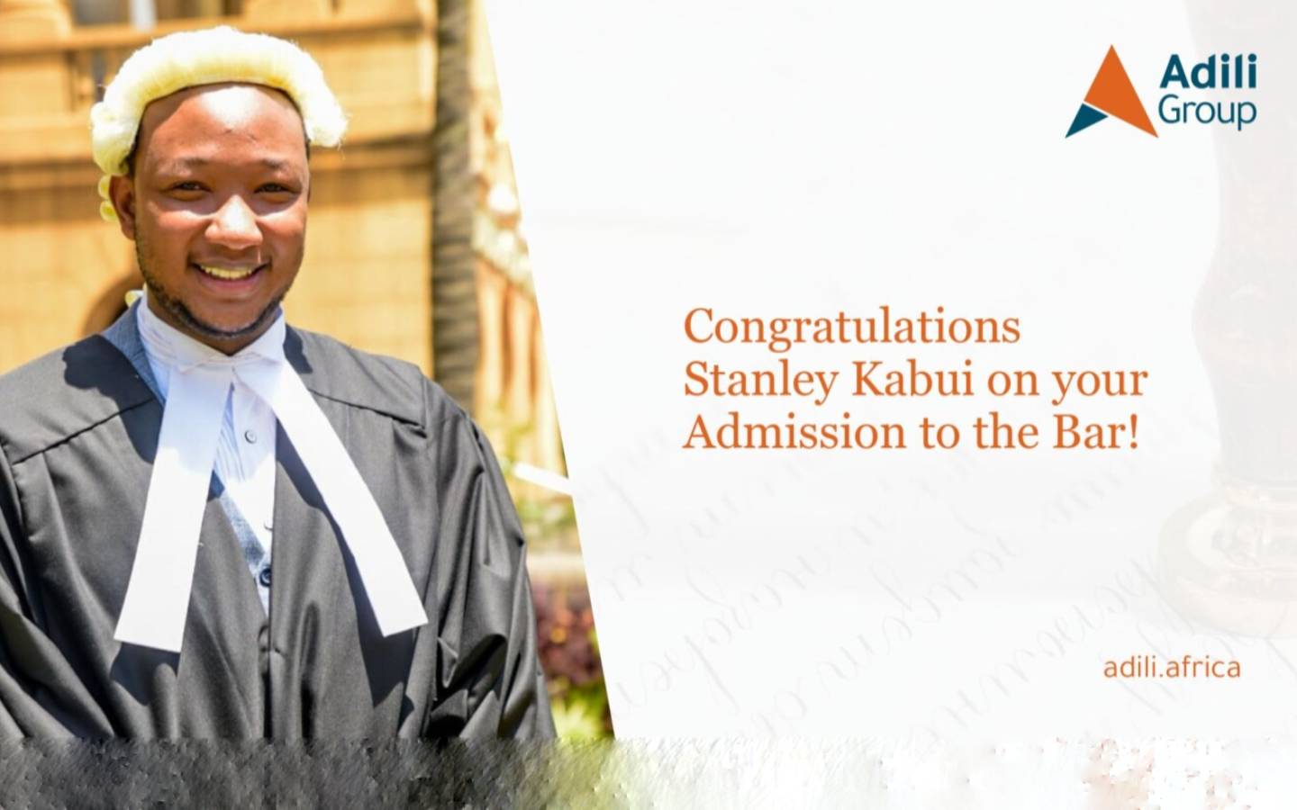 Celebrating our People Stanley Kabui - Adili Group